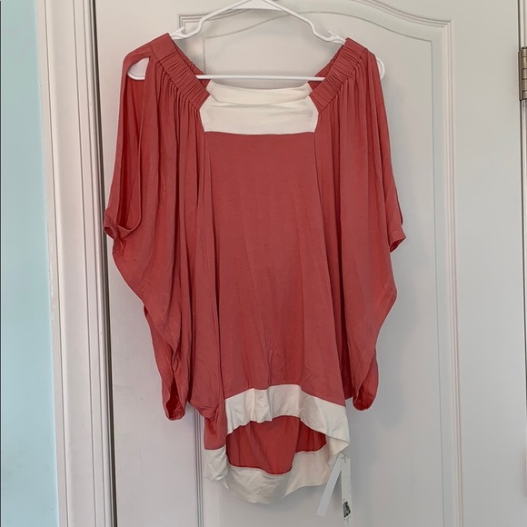 Gottex | Tops | Pink Off The Shoulder Shirt W Keyhole Back | Poshmark